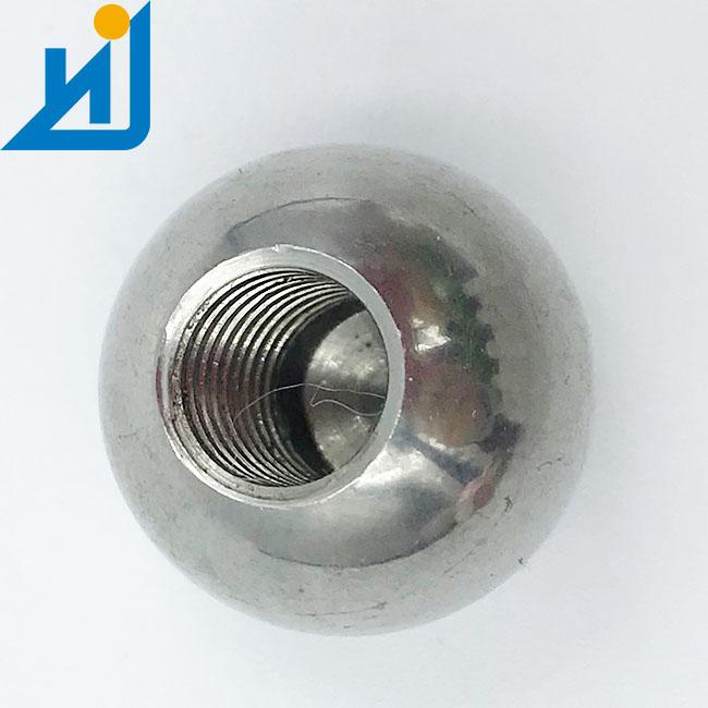 High Precision 304 22mm 25mm Threaded Stainless Steel Ball With M12 Hole