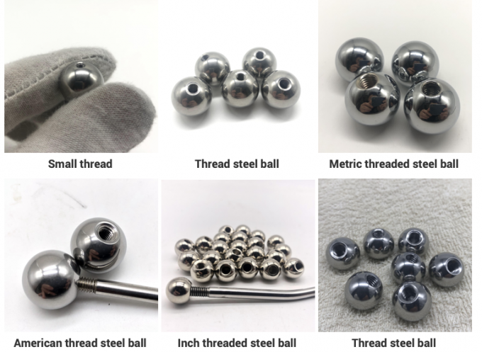 Stainless Steel Threaded Ball Solid Steel Ball With Hole 50mm Metal ...