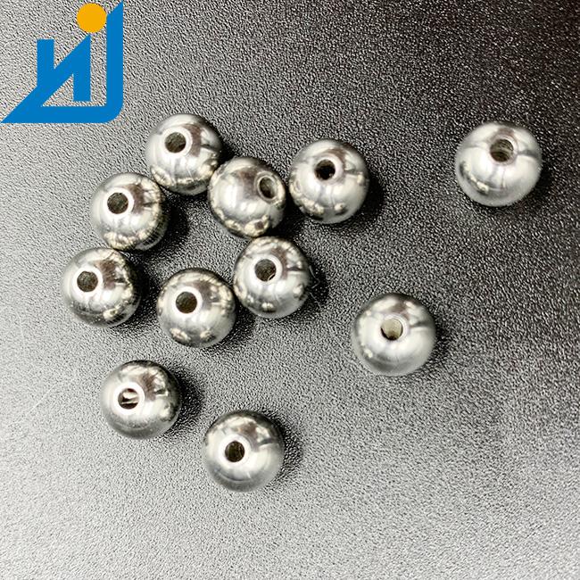 Custom Metal Sphere 30mm Mirror Surface Steel Balls Multi Tapped With 3 ...